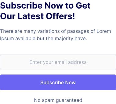 Email Subscription Form with Call to Action | FormBold