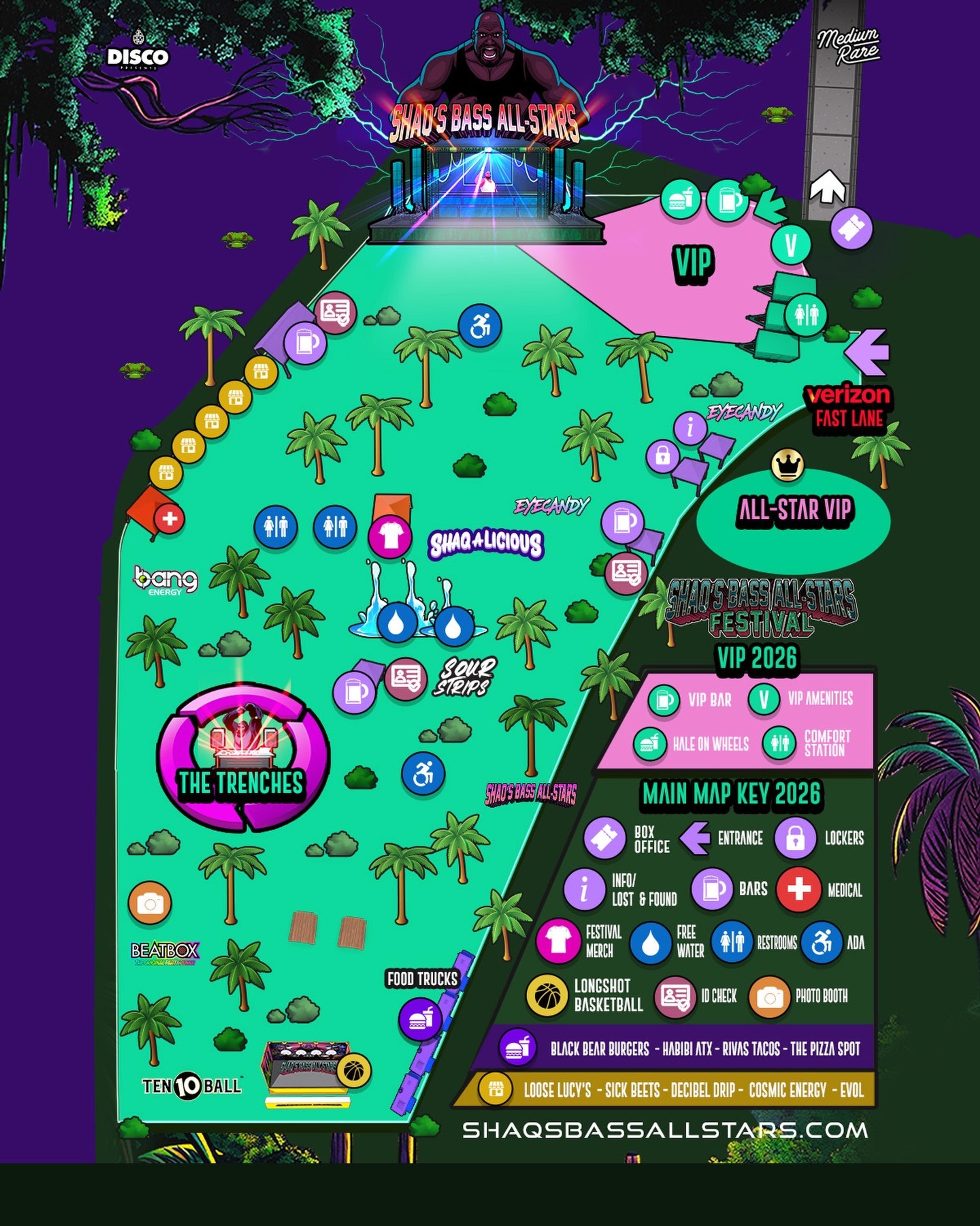 Shaq’s Bass All-Stars Festival 2026: Set Times, Stages, Map, and Full ...