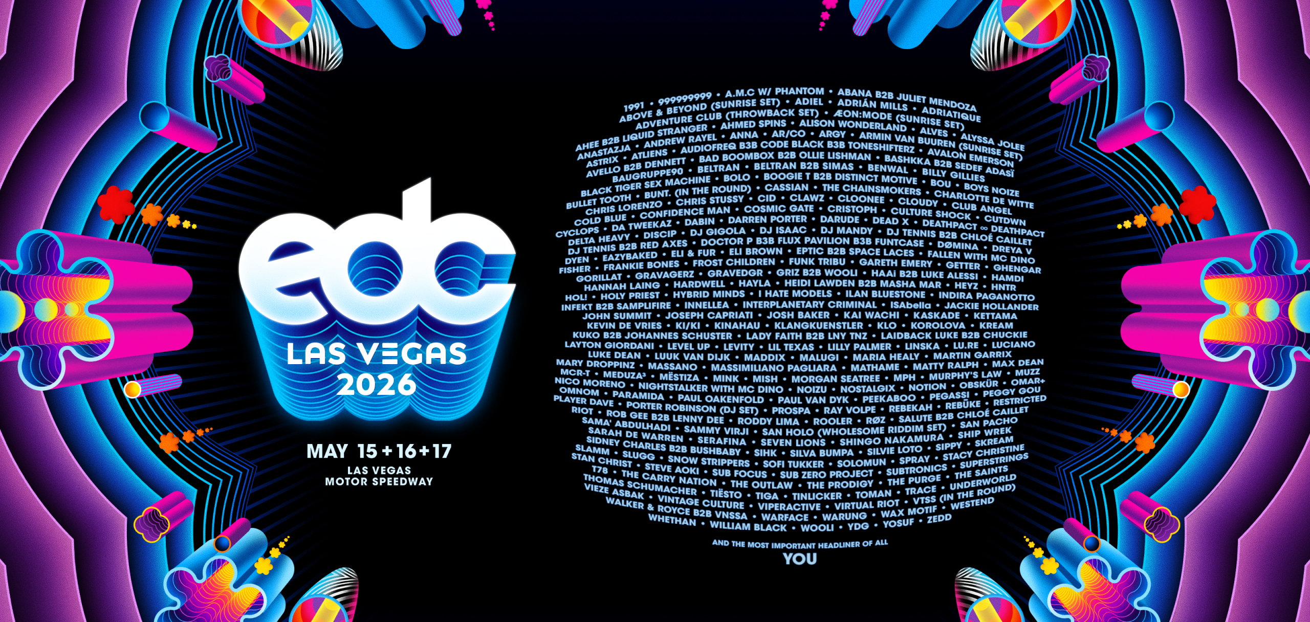 EDC Las Vegas 2026 Lineup Announced: Full Artist Breakdown Across All ...