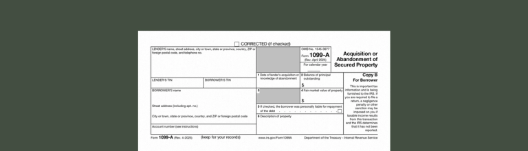 How to File Form 1099-A for Foreclosed, Repossessed or Abandoned ...