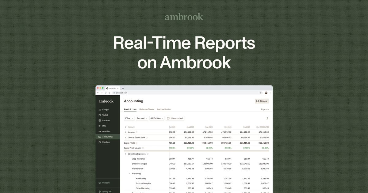 Your Workflow on Ambrook - Real-time Reports