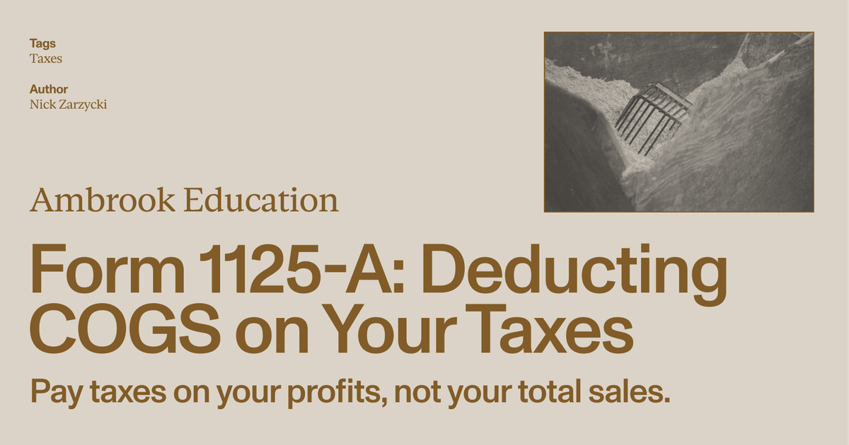 Form 1125-A: How to Deduct COGS on Your Taxes - Ambrook