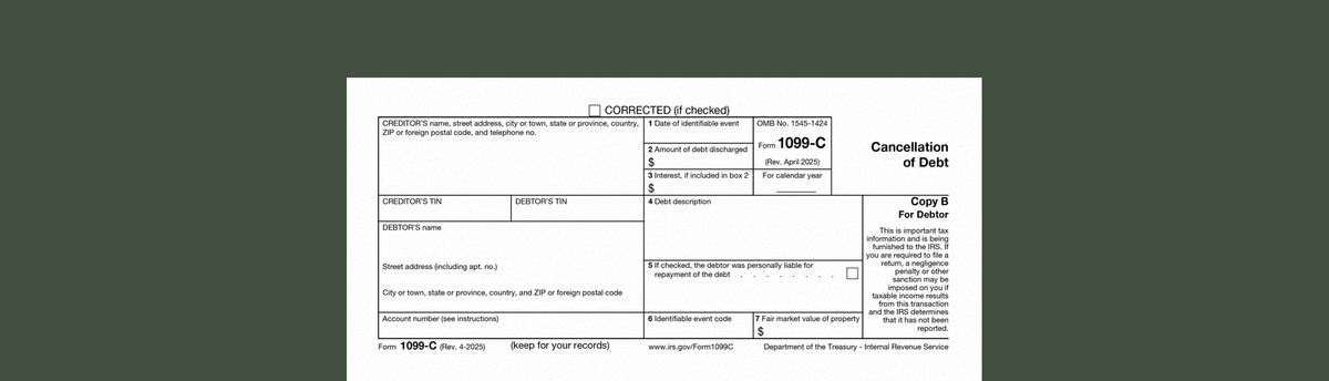 IRS Form 1099-C: How to Report Cancelled Debt on Your Taxes - Ambrook