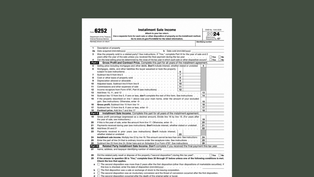 Form 6252: How to Report Installment Sales on Your Taxes - Ambrook