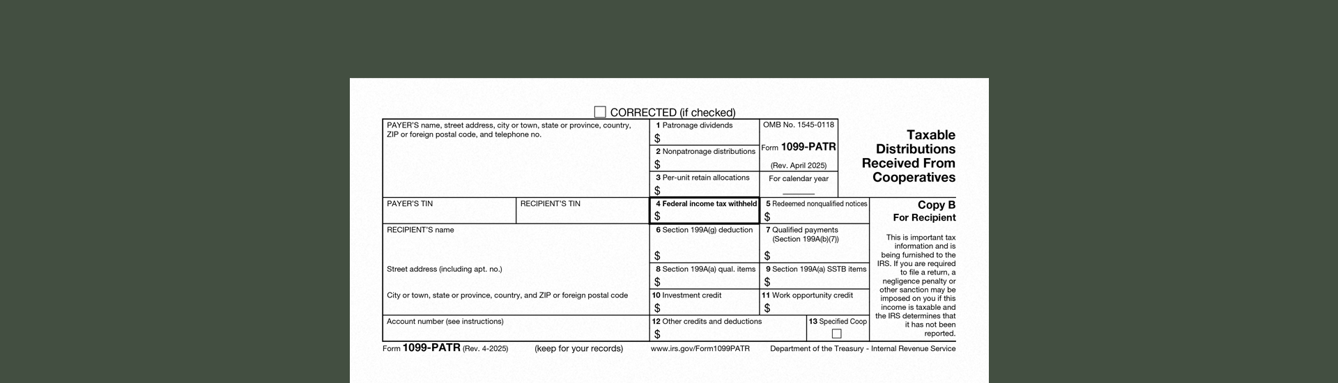 Form 1099-PATR: How to Report Co-op Distributions on Your Taxes - Ambrook