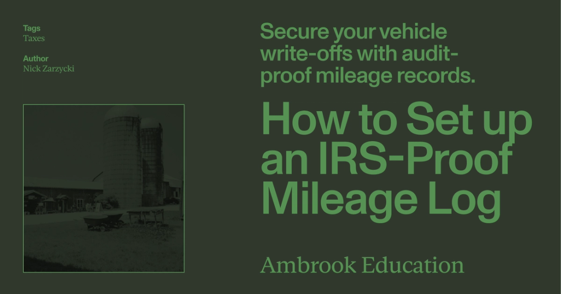 Audit-Proof Your Vehicles With This IRS Mileage Log Template - Ambrook
