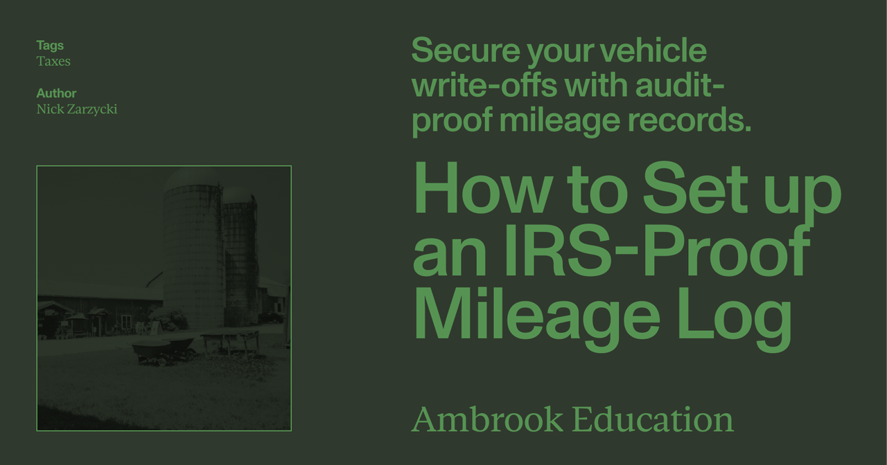 Audit-Proof Your Vehicles With This IRS Mileage Log Template - Ambrook
