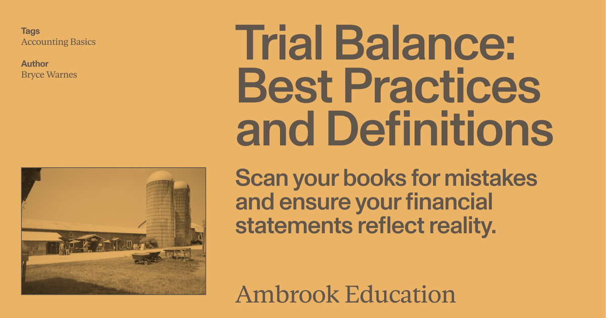 Trial Balance: Best Practices, Definitions and Examples - Ambrook
