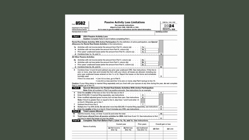 How to File Form 8582 for Passive Activity Losses - Ambrook