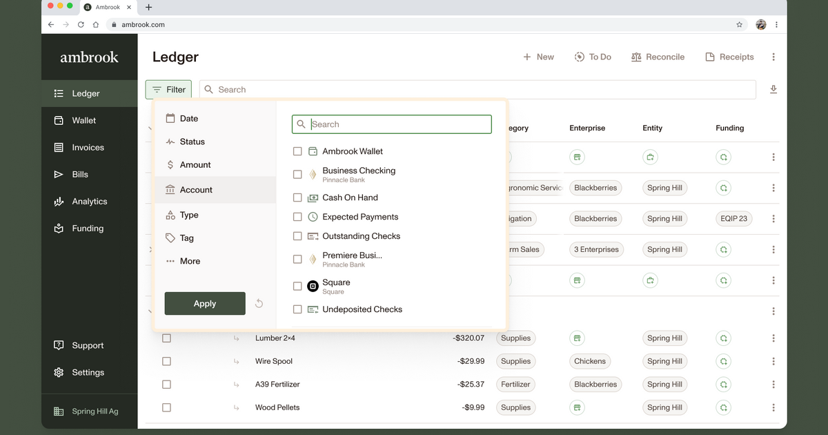 How to make your Ledger work harder for you - Ambrook