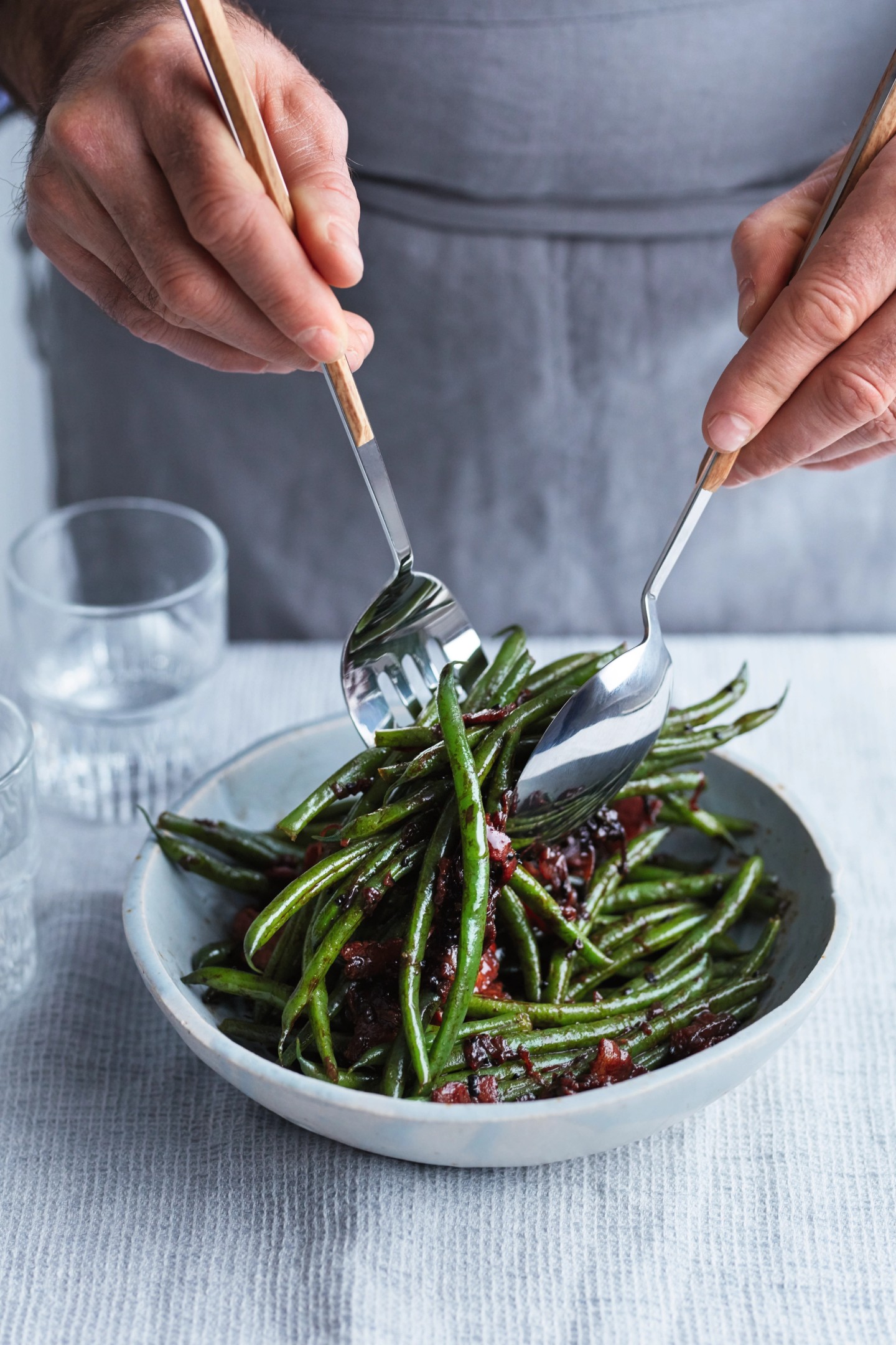 Green Bean, Crispy Bacon, Shallot and Onion Seed Salad | Marcus Wareing ...
