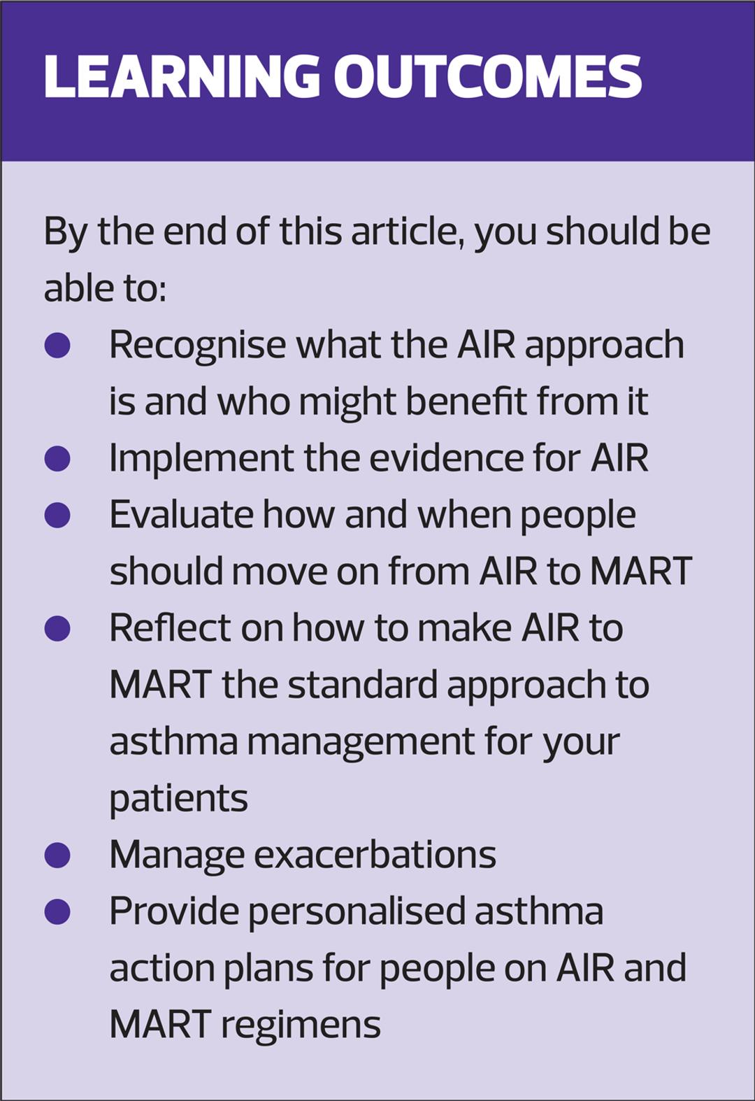 Anti-inflammatory reliever therapy for asthma: putting evidence into ...