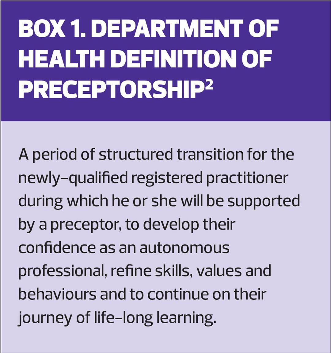 Preceptorship: supporting transition into primary care