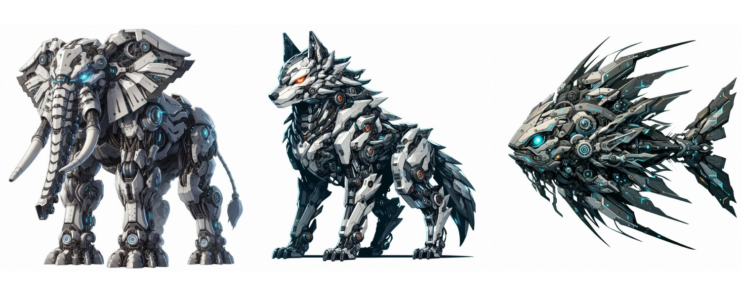 Anime-Style Mechanical Animal