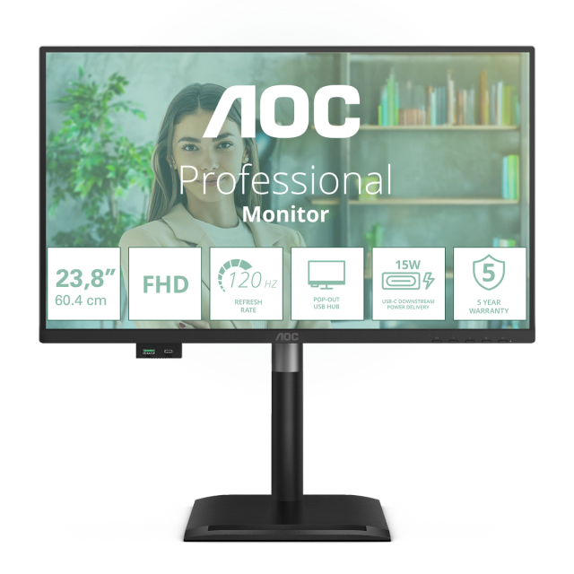 Monitores para casa e escritório | AOC – 4K e ecrãs profissionais