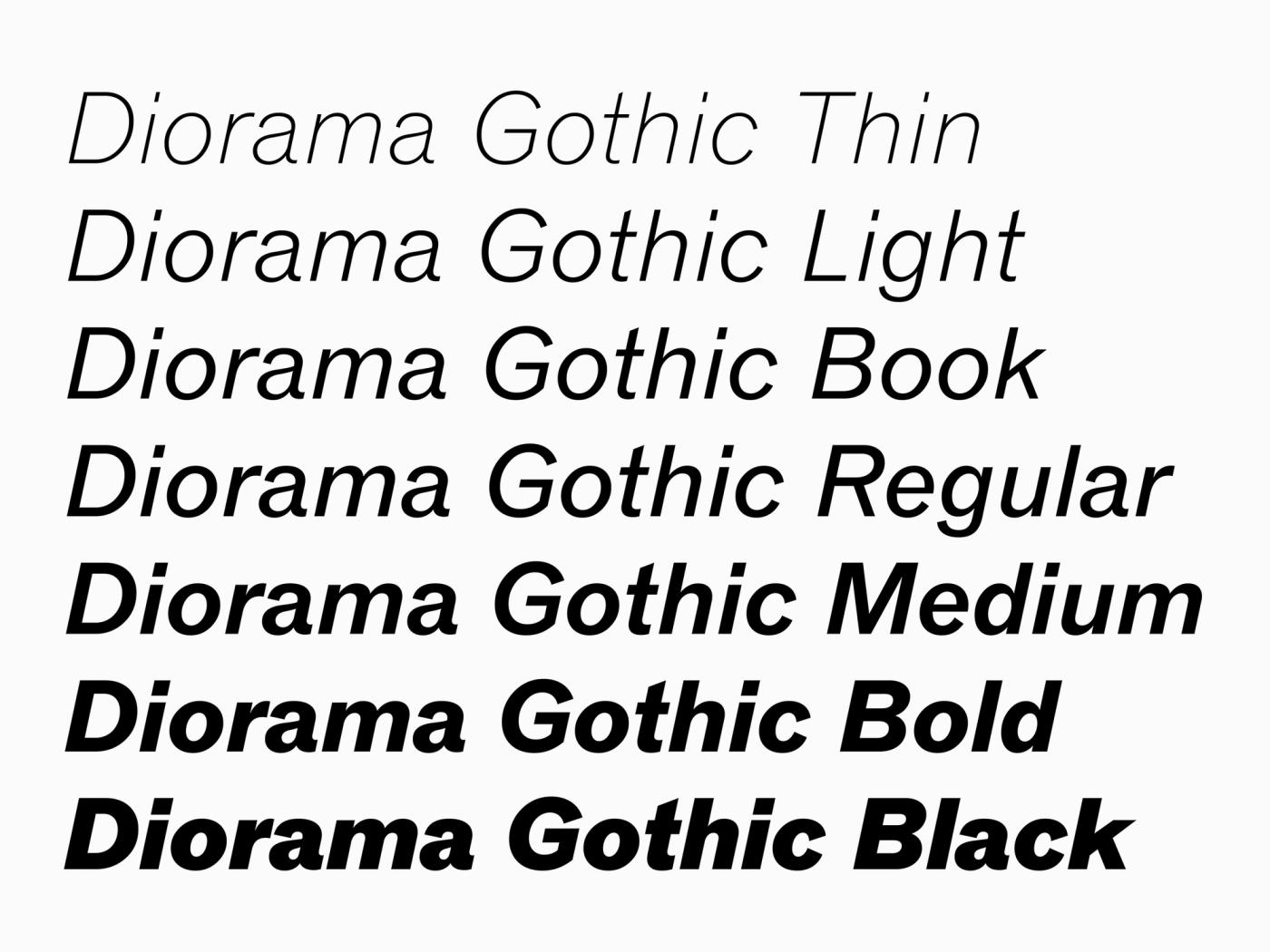 Diorama Gothic | Diorama Type Partners