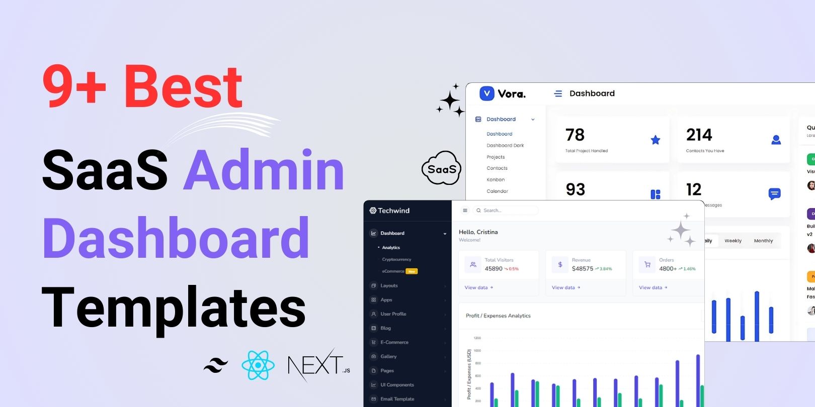 Top 9+ SaaS Dashboard Templates for 2024 | TailAdmin