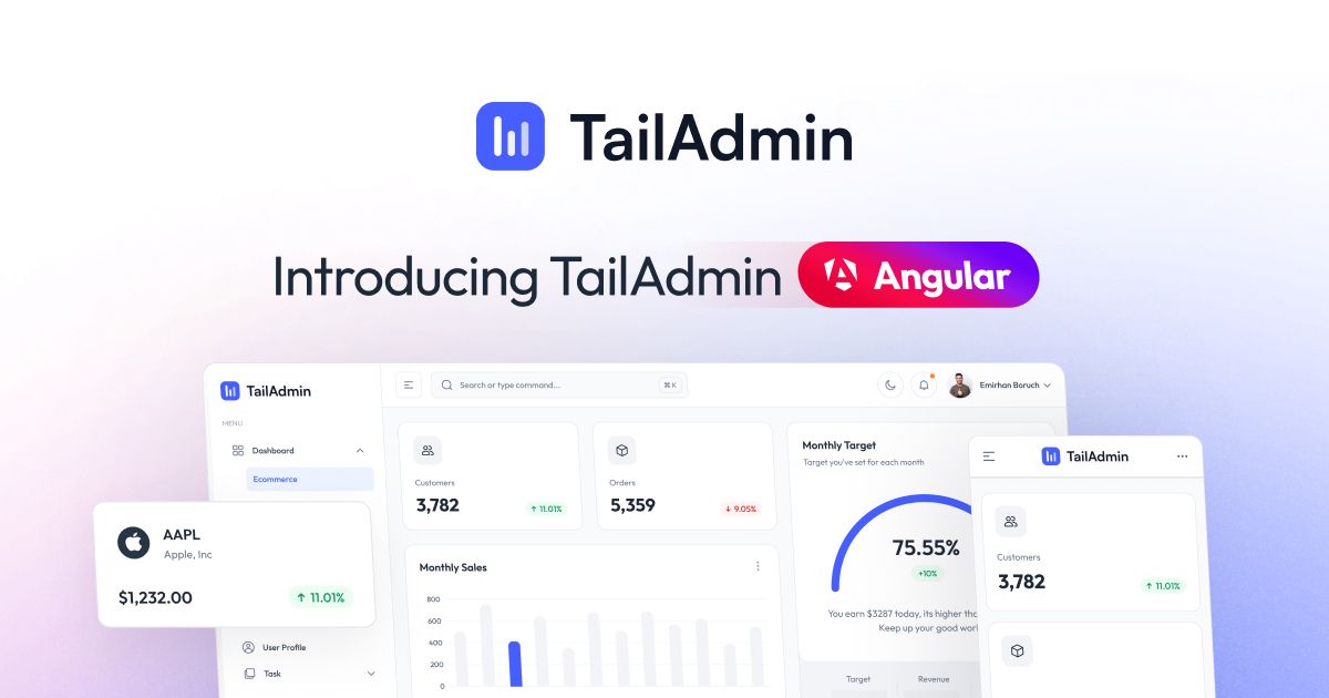 Introducing TailAdmin Angular | TailAdmin