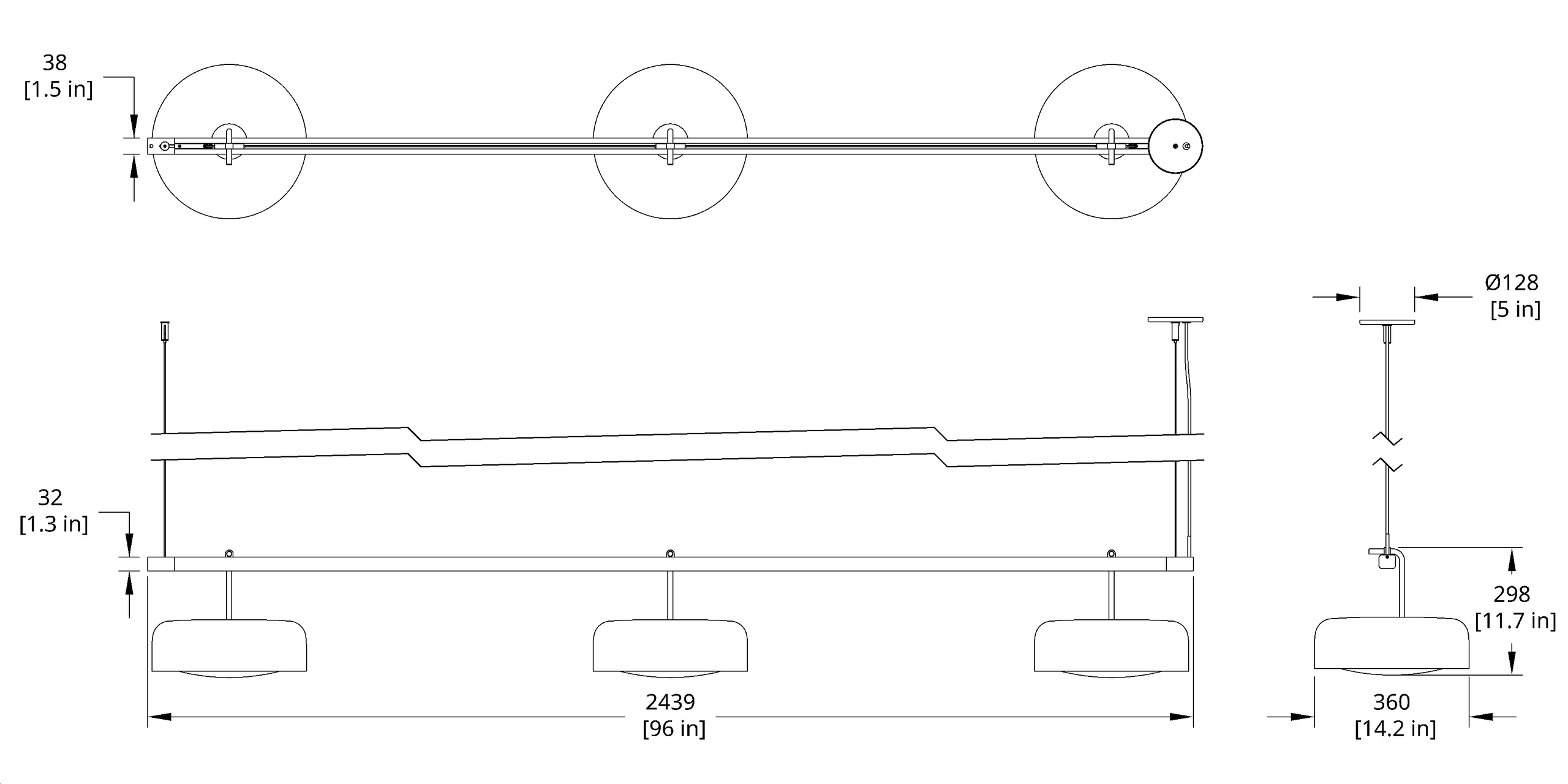 Buy Highline 8' (3 head) From RBW | Top Designer LED Lighting ...