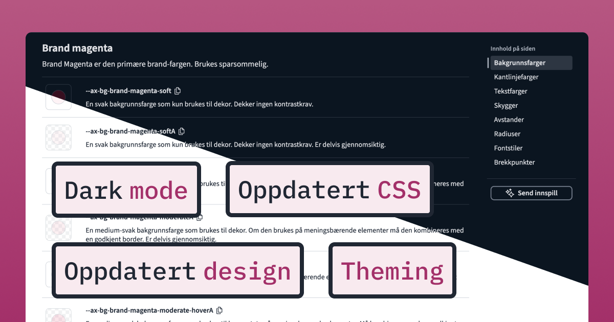 Versjon 8 - Endringslogg - Aksel.nav.no