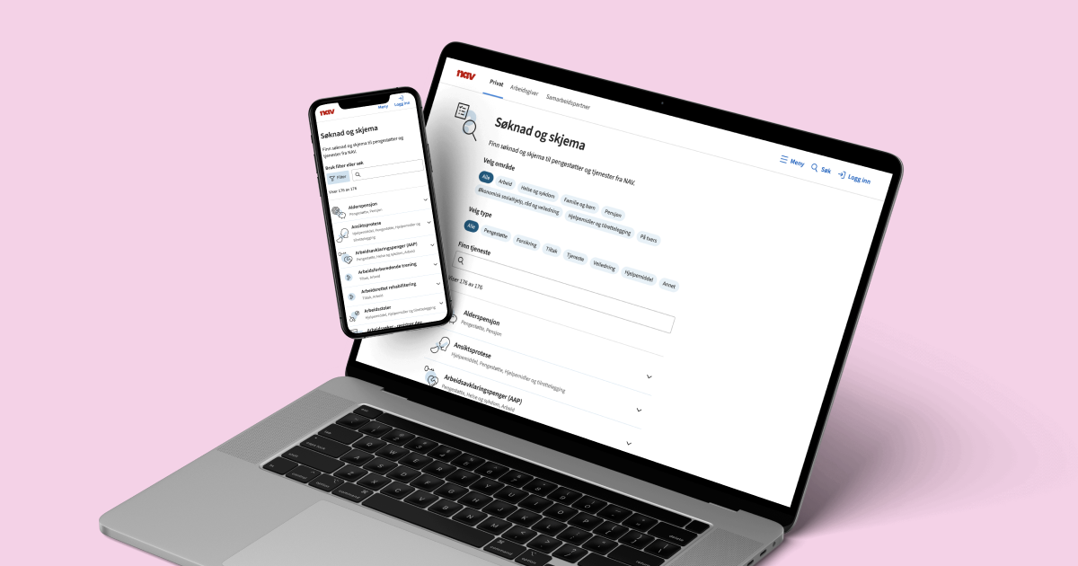 Ny skjemaoversikt på nav.no - aksel.nav.no