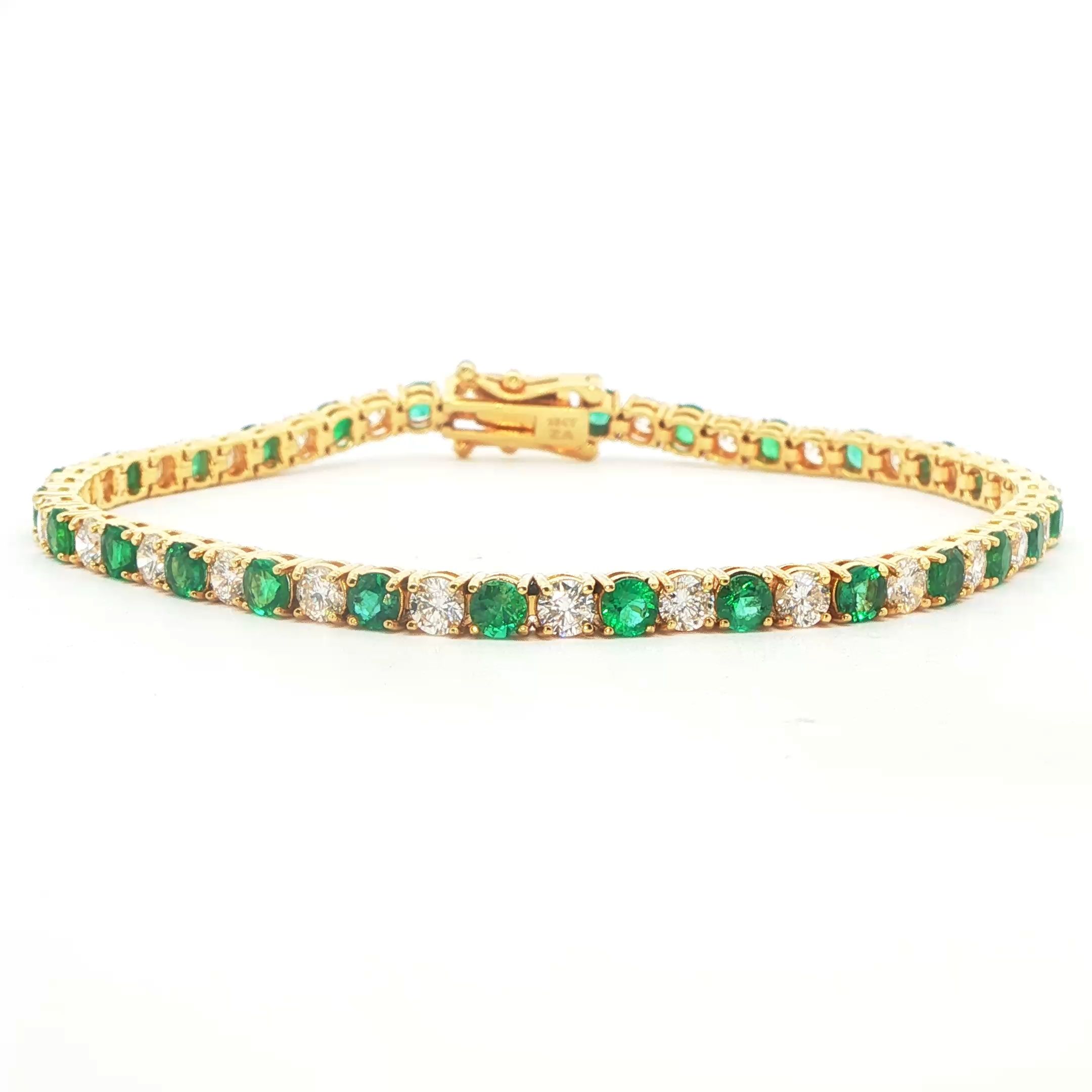 Bosch Emerald and Diamond Tennis Bracelet | 1896 | Luxury fine ...