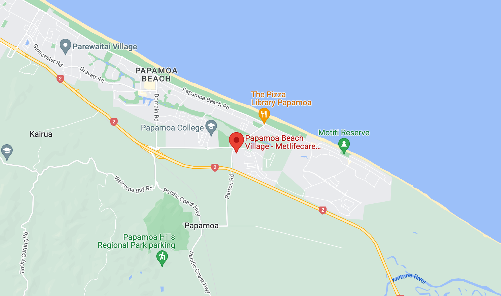 Papamoa Beach Village Location - Metlifecare NZ