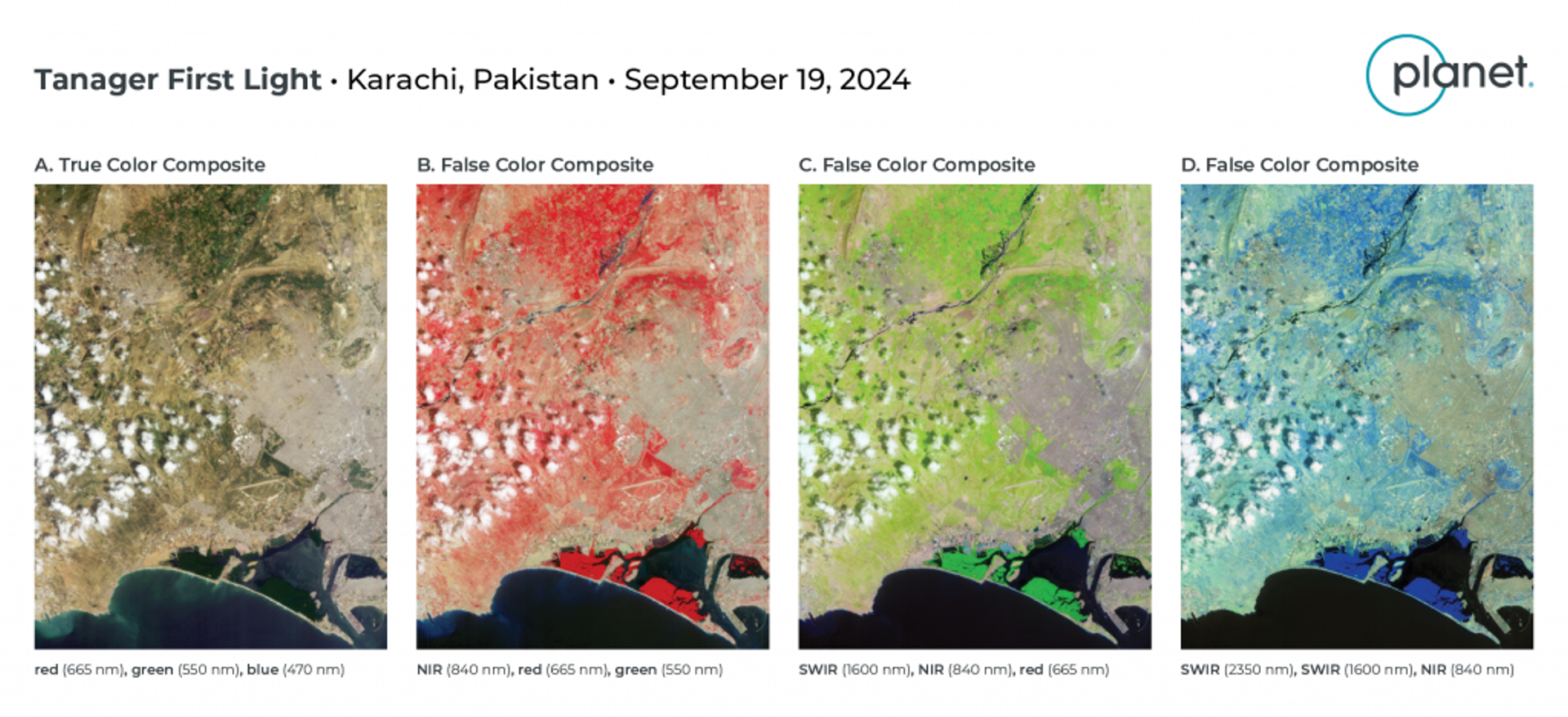 First Light Images from Tanager-1 Hyperspectral Satellite