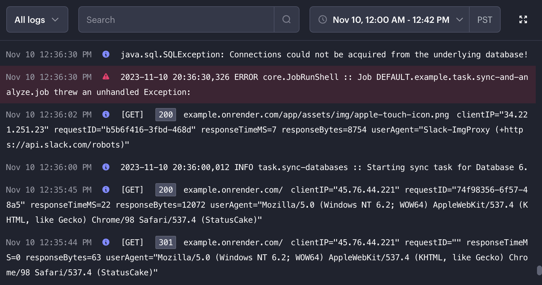 A New Log Explorer and HTTP Logs | Render Blog