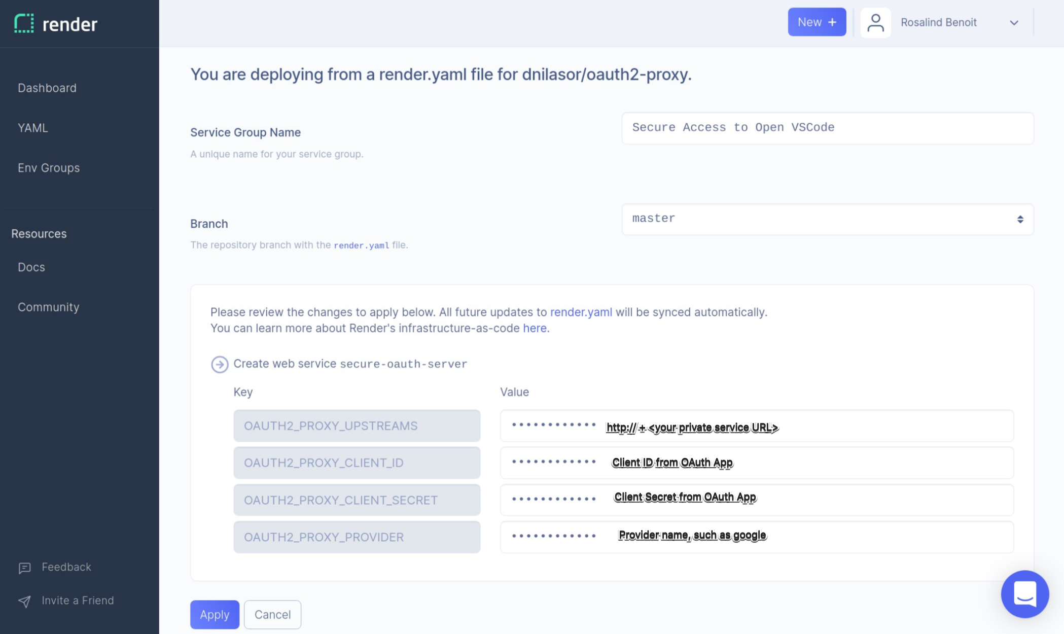 Use One-Click Deploys for Secure Online VS Code | Render Blog