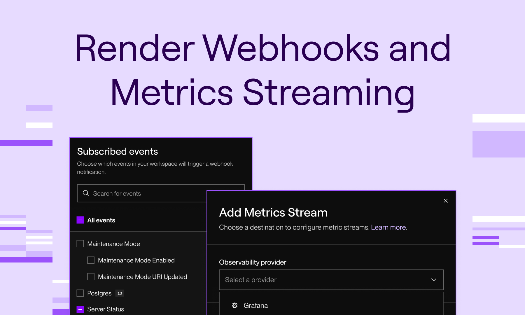 Push, Don't Poll: New Render Webhooks & Metrics Streams | Render Blog