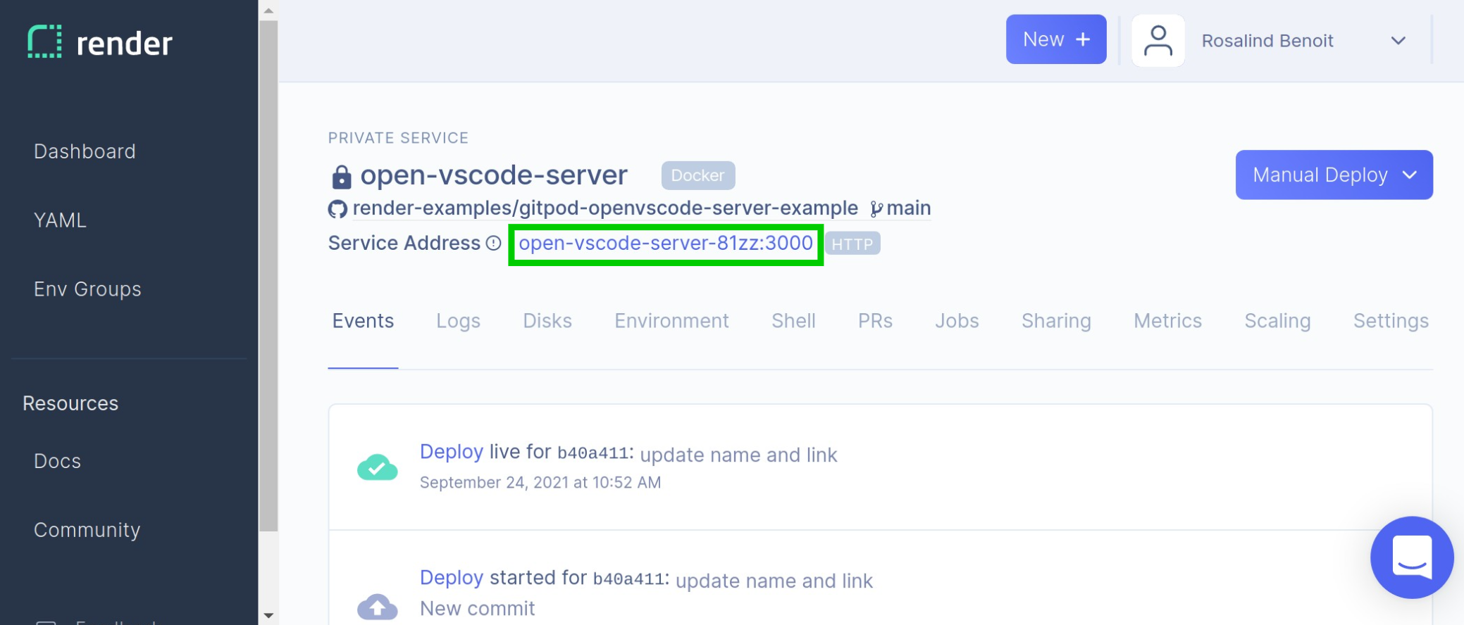 Use One-Click Deploys for Secure Online VS Code | Render Blog