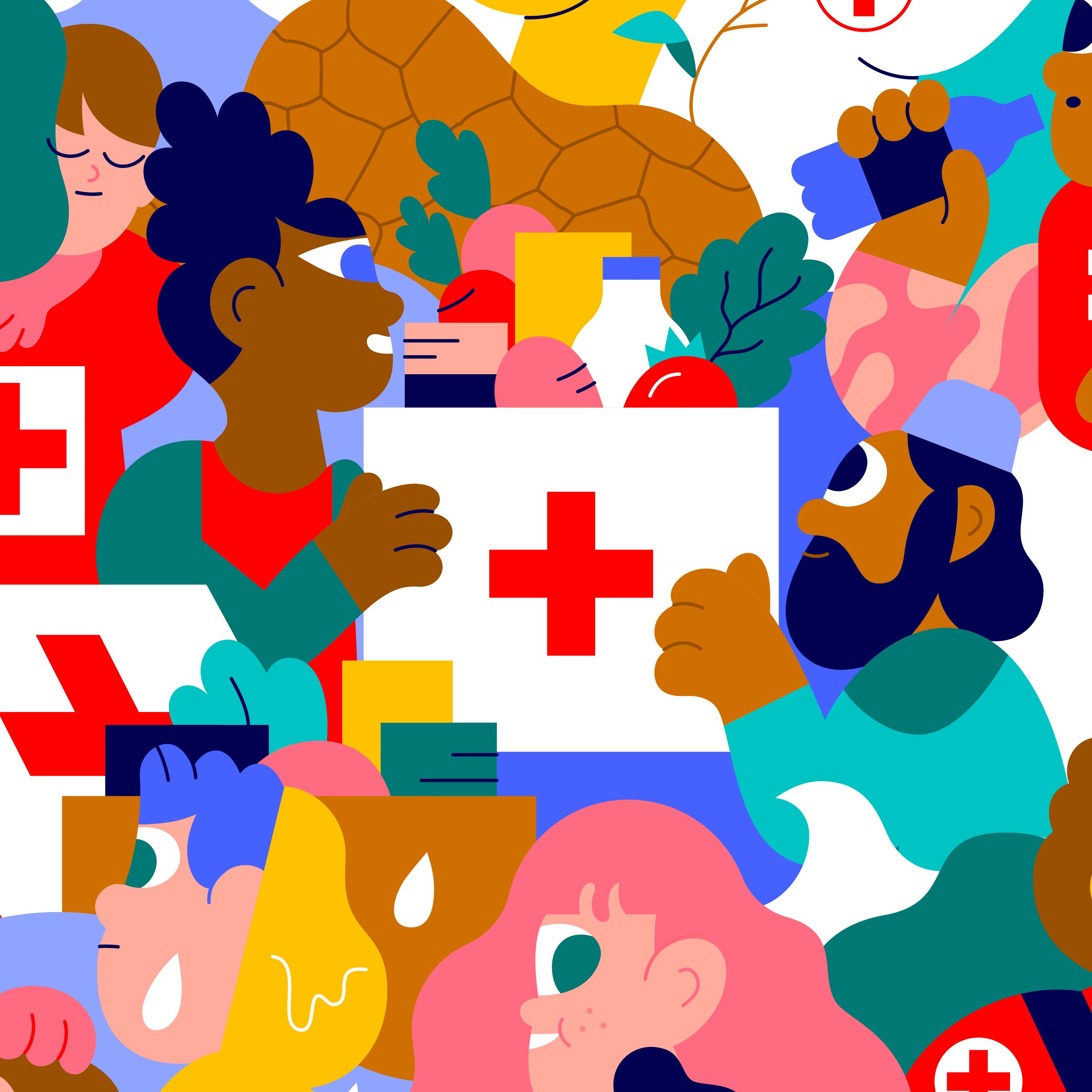 Croix Rouge - Hedof | La Suite Illustration - Agence d'illustrateurs