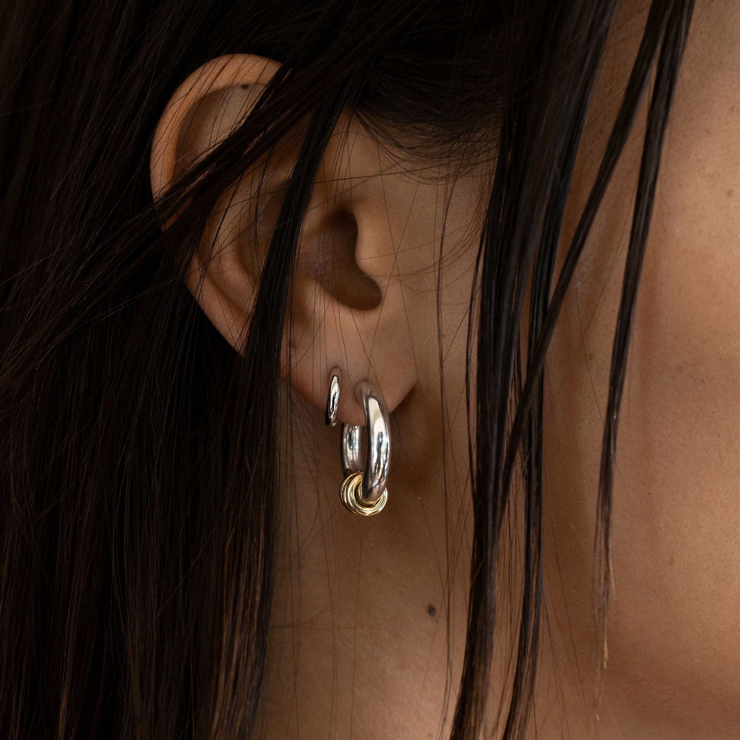 Ursa Minor Hoops - Ursa Minor Silver Hoops