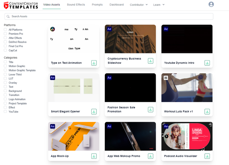 Content Creator Templates