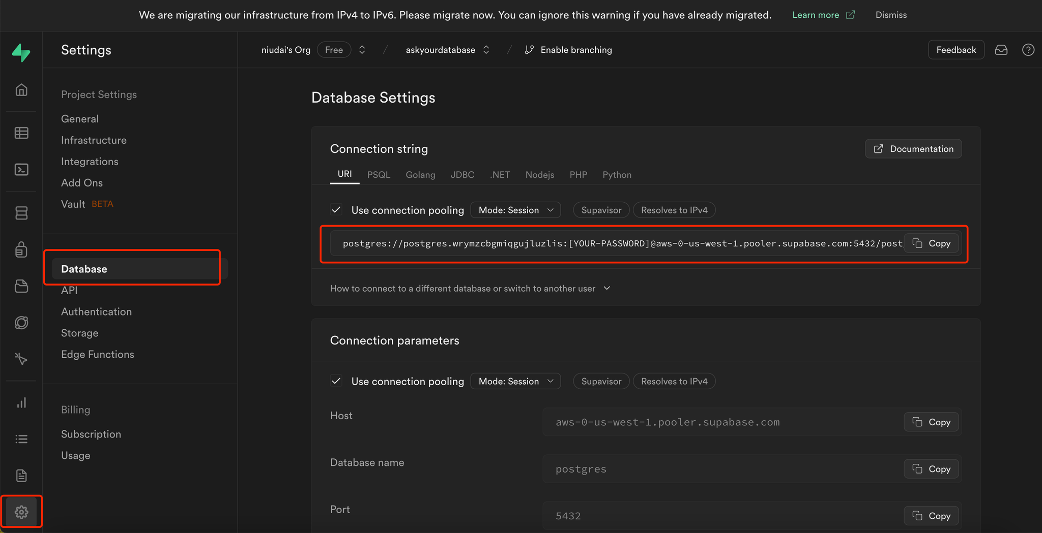 Chat with Supabase PostgreSQL using AI