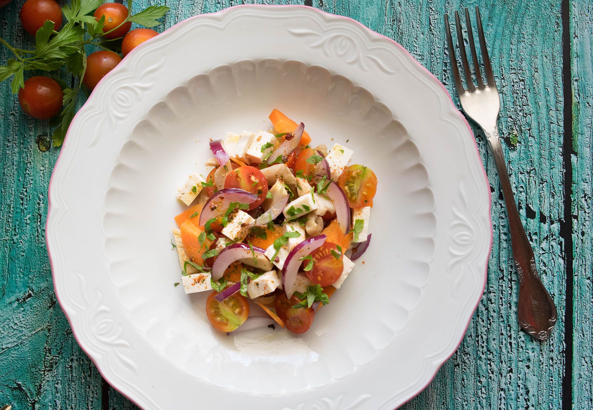 Ceviche de tofu y verduras