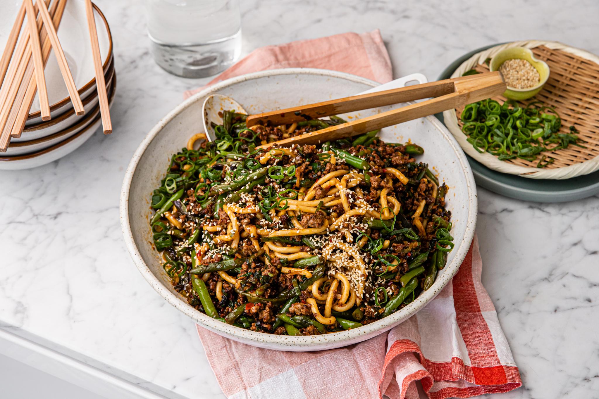 Sesame Pork and Green Bean Stir-Fry