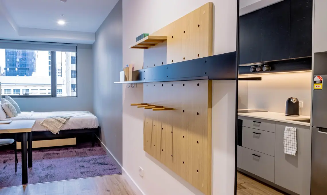 Student Double Studio Apartment in Melbourne City | The Switch