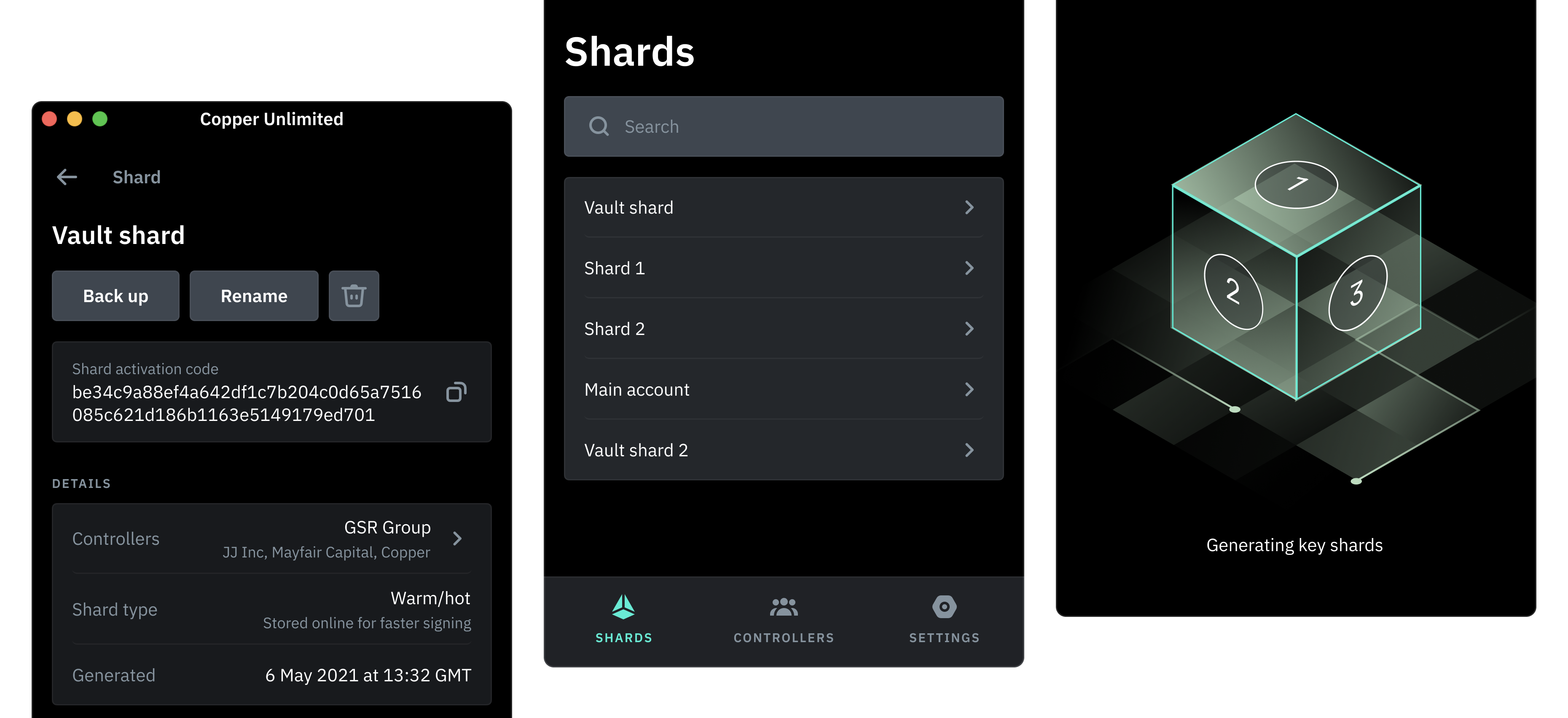 Secure custody architecture for digital assets.