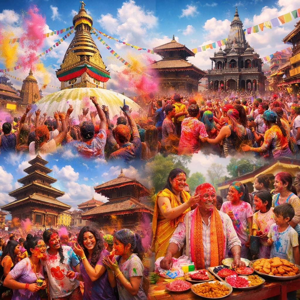 Holi in Nepal A Colorful Festival of Joy Safety and Culture | Beautiful ...