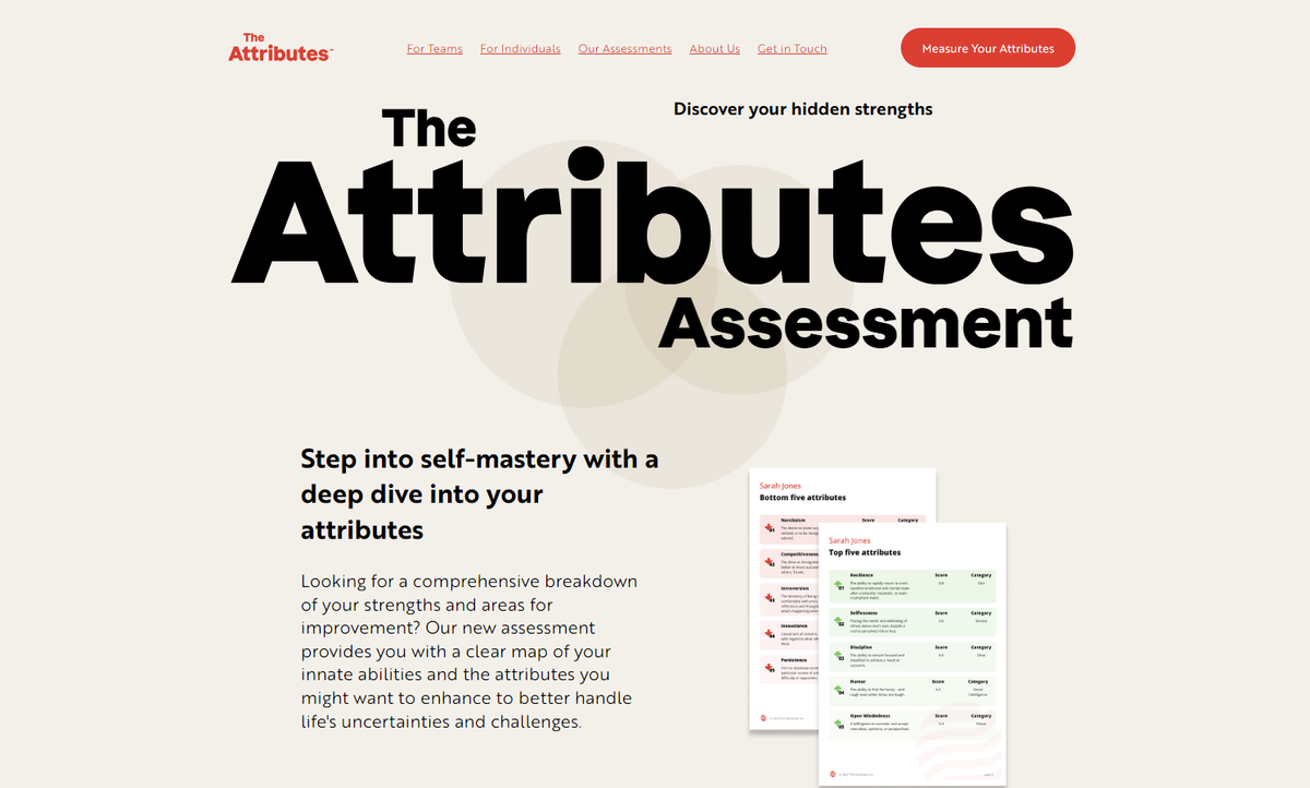 Unlock Your Strengths: Take The Attributes Assessment for Personal Growth
