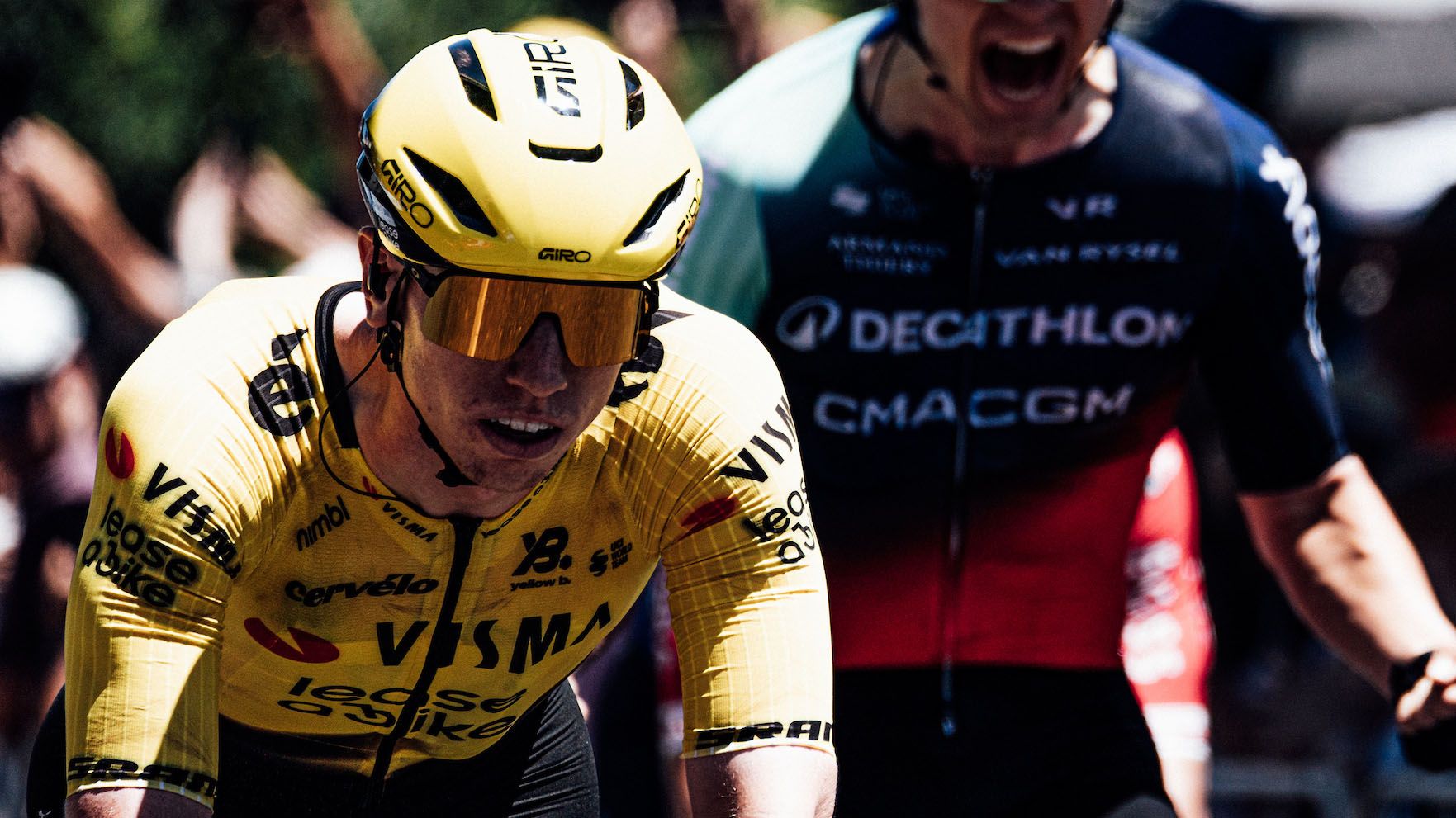 Brennan sprints to Stirling stage 5 win as Jay Vine survives kangaroo ...