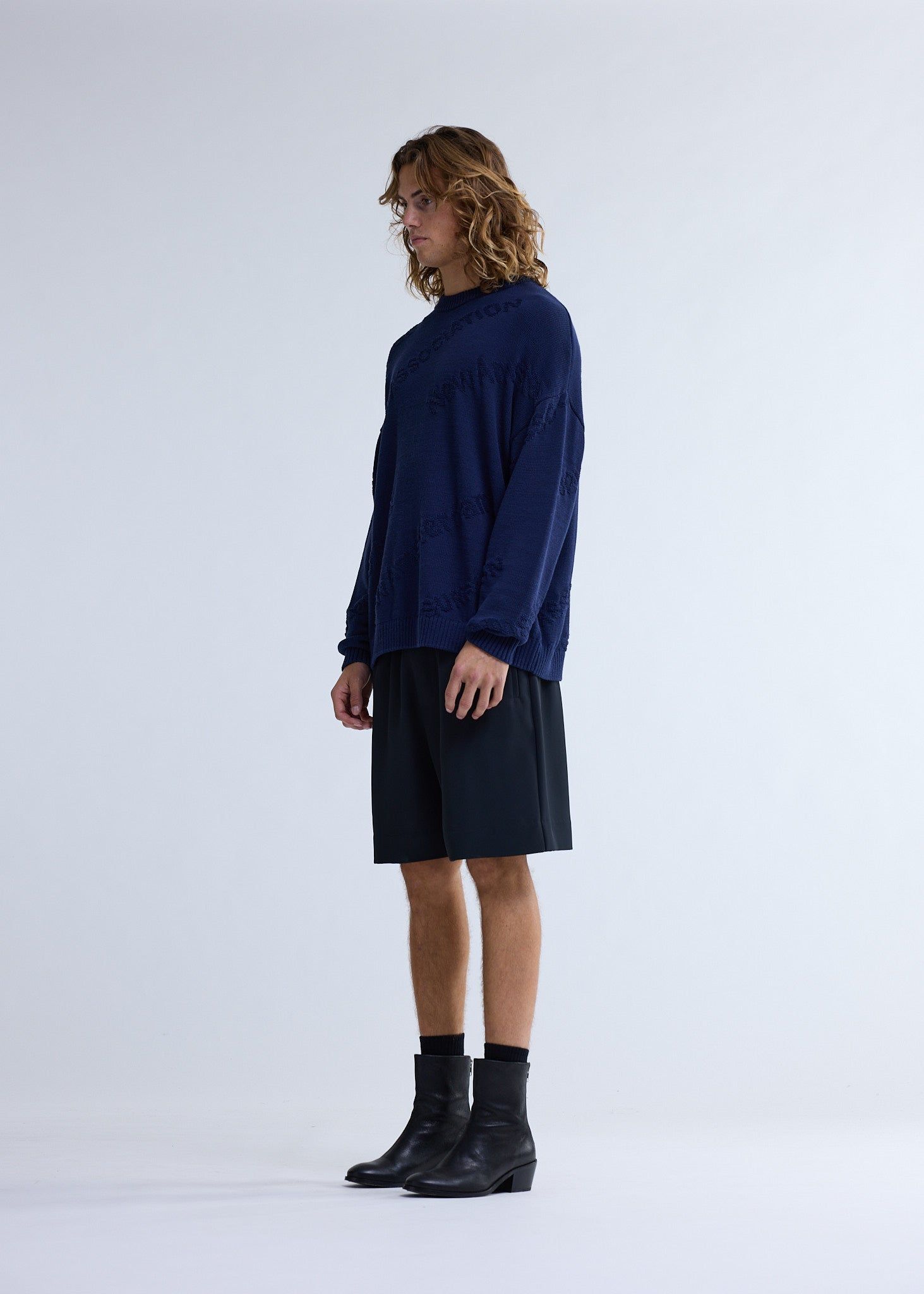 LOGO JACQUARD CREWNECK NIGHT