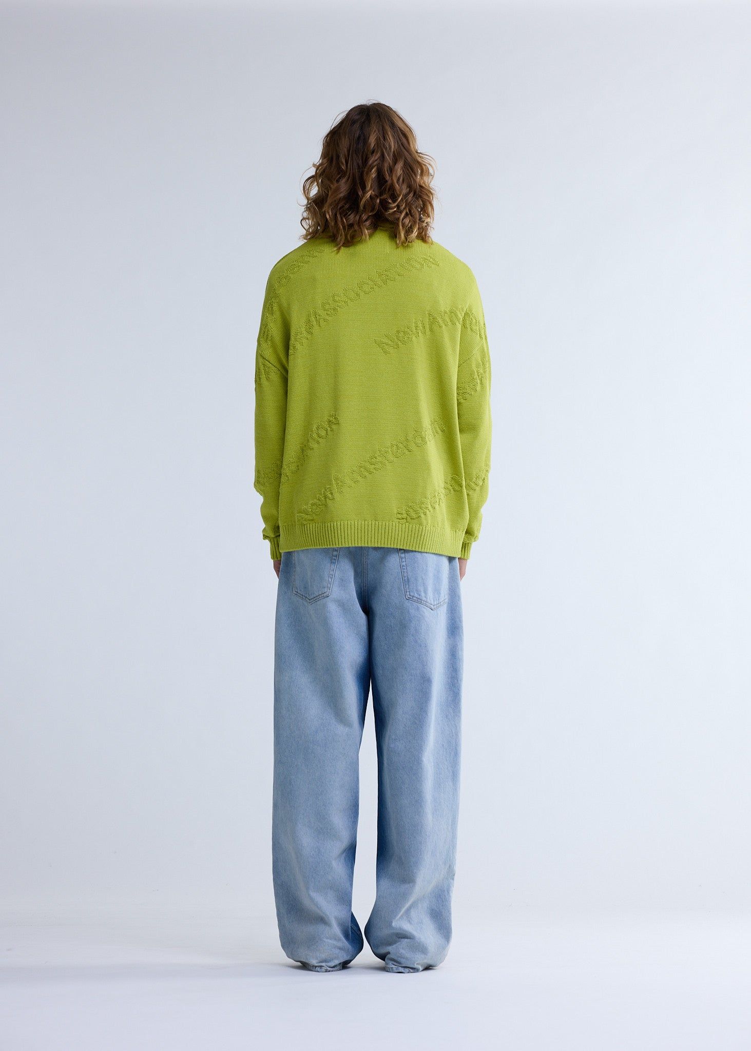 LOGO JACQUARD CREWNECK SAFETY YELLOW