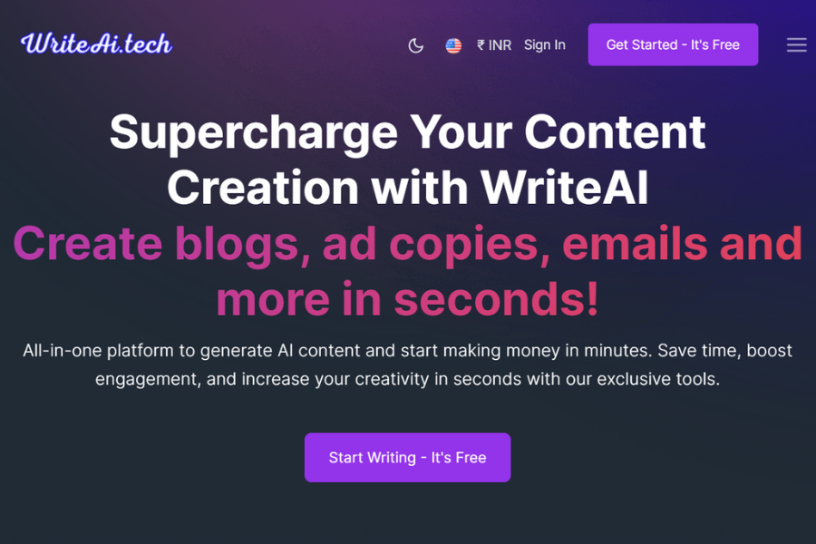 WriteAI.Tech - Features, Pricing, Reviews & More 2024