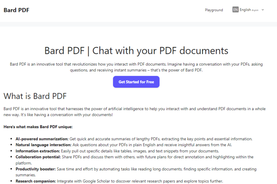 Bard PDF - Features, Pricing, Reviews & More 2024