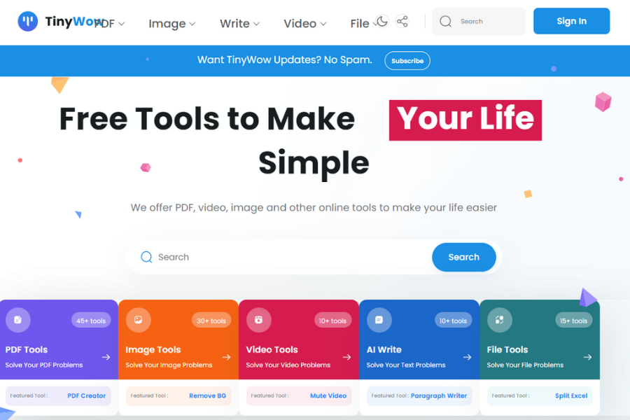 TinyWow - Features, Pricing, Reviews & More 2024