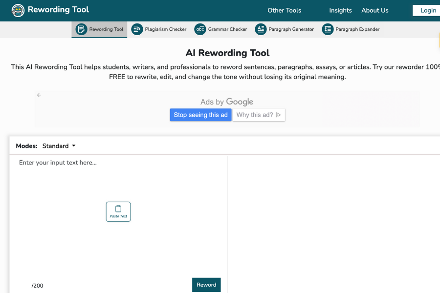 Rewording Tool - Features, Pricing, Reviews & More 2024