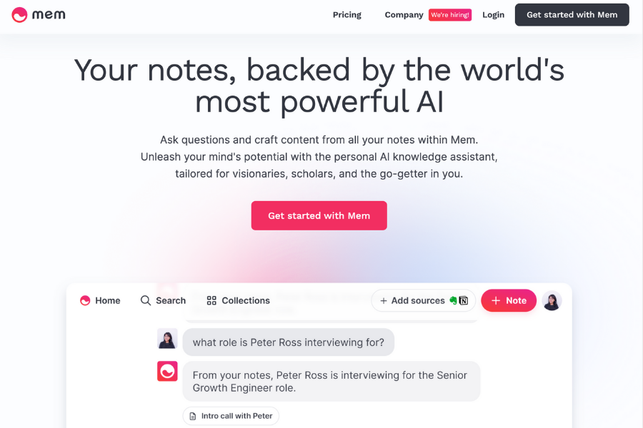 Mem.ai - Features, Pricing, Reviews & More 2024